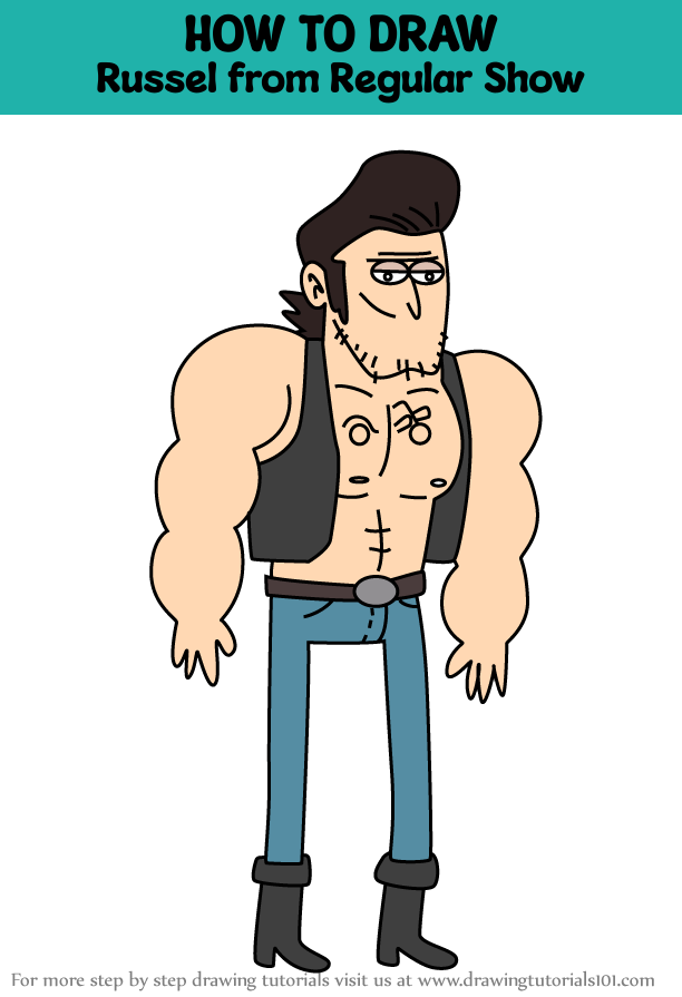 How to Draw Russel from Regular Show (Regular Show) Step by Step ...