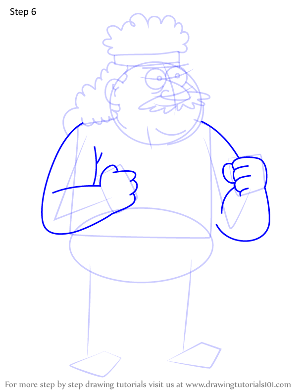 How to Draw Sensai from Regular Show (Regular Show) Step by Step ...