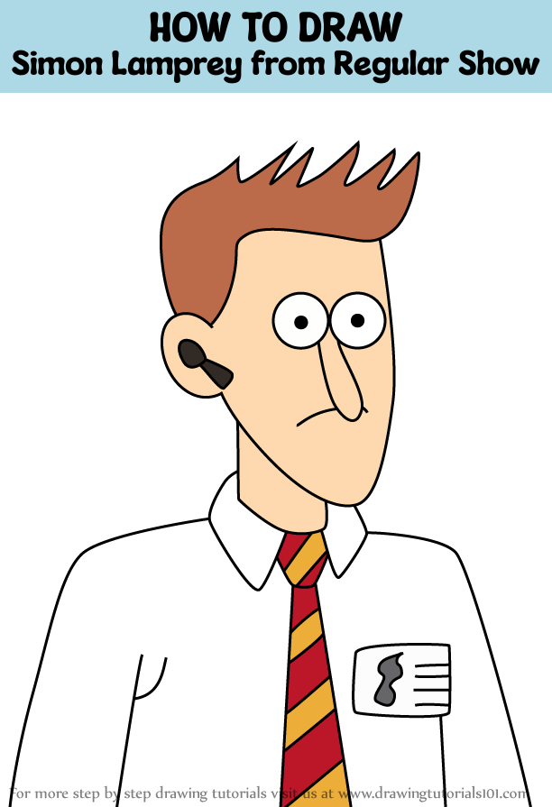 How to Draw Simon Lamprey from Regular Show (Regular Show) Step by Step ...