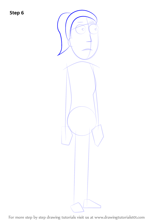 How to Draw Summer Smith from Rick and Morty (Rick and Morty) Step by ...