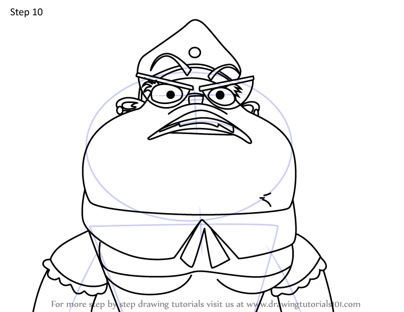 How to Draw Bus Lady Cram from Fanboy & Chum Chum (Robot Jones) Step by ...