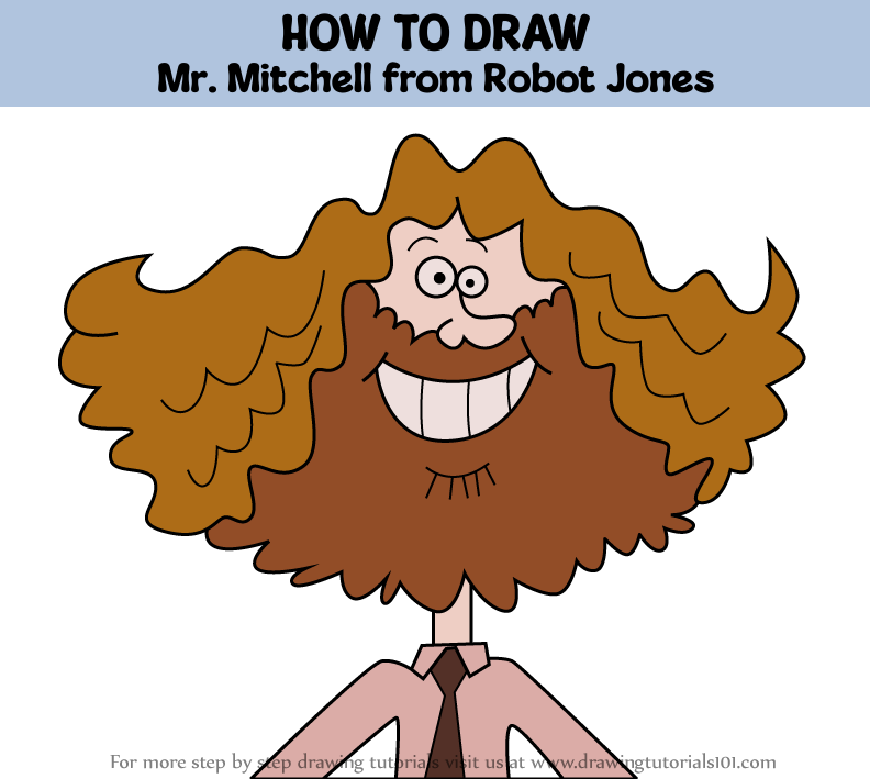 How to Draw Mr. Mitchell from Robot Jones (Robot Jones) Step by Step ...