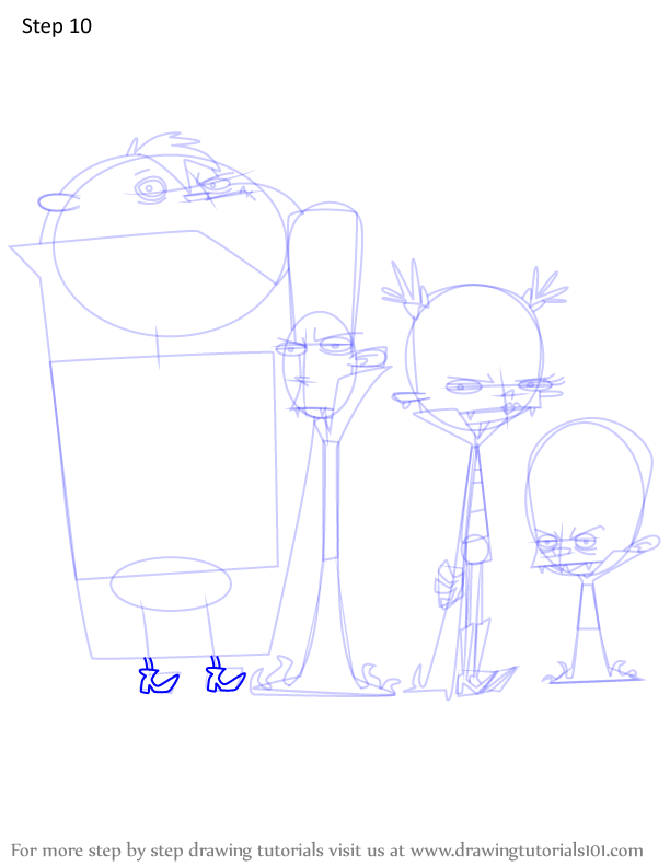 How to Draw Vamps from Fanboy & Chum Chum (Robot Jones) Step by Step ...