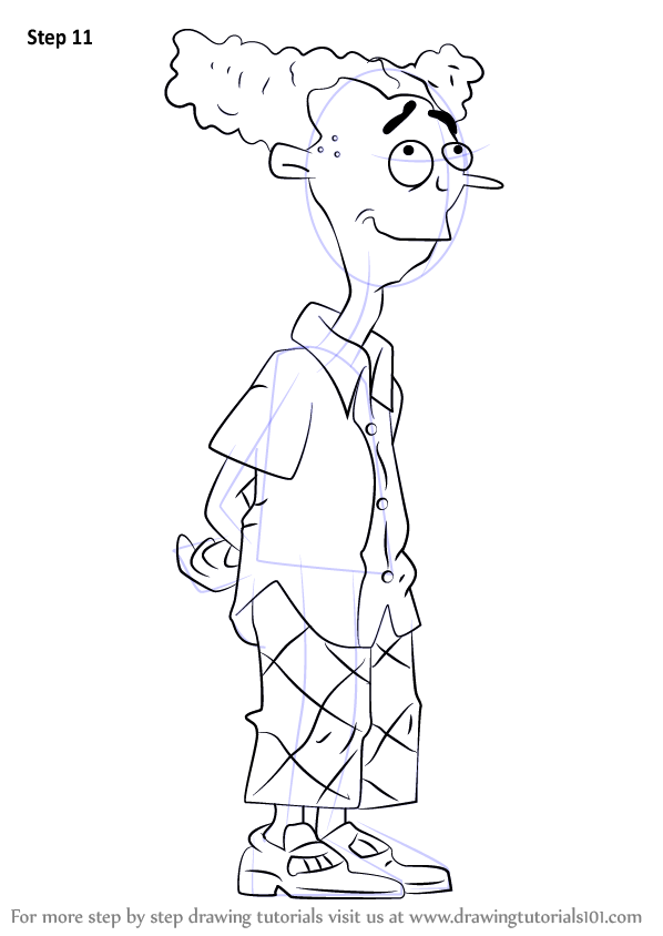 Step by Step How to Draw Howard DeVille from Rugrats ...