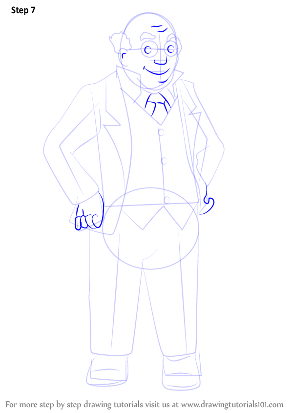 How to Draw Professor from Rupert (Rupert) Step by Step ...