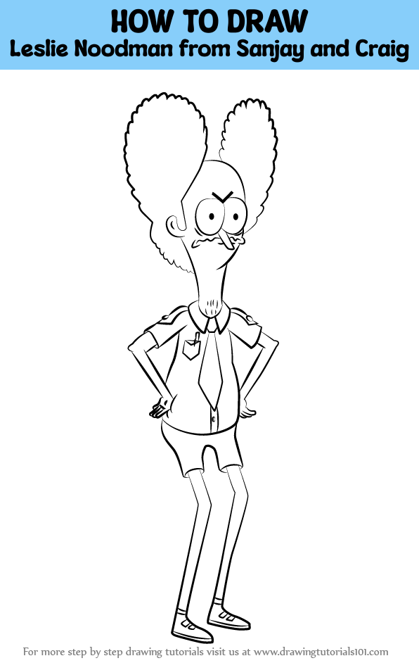 How to Draw Leslie Noodman from Sanjay and Craig (Sanjay and Craig ...