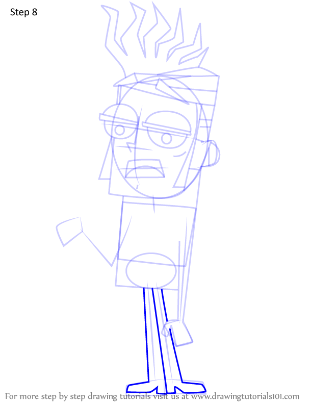 How to Draw Joshua Sideburns from Sidekick (Sidekick) Step by Step ...