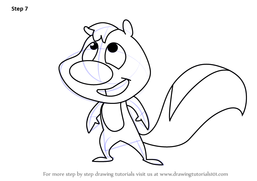 How to Draw Skunk from Skunk Fu! (Skunk Fu!) Step by Step ...