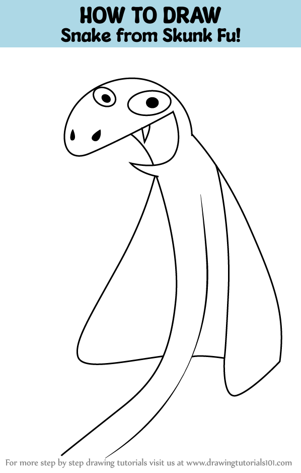 How to Draw Snake from Skunk Fu! (Skunk Fu!) Step by Step ...