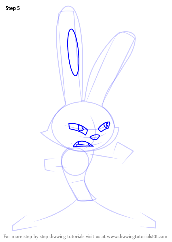 How to Draw Rabbit from Skunk Fu! (Slugterra) Step by Step ...