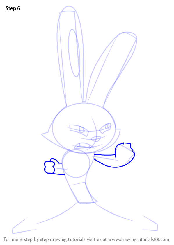How to Draw Rabbit from Skunk Fu! (Slugterra) Step by Step ...