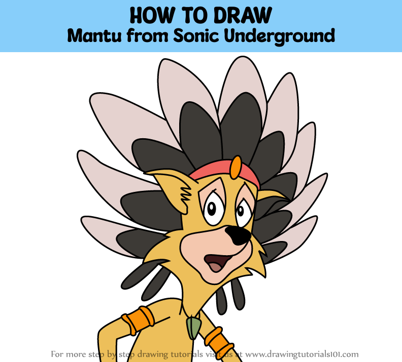 How to Draw Mantu from Sonic Underground (Sonic Underground) Step by ...
