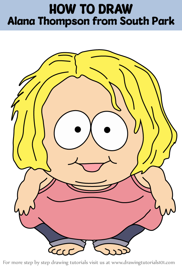 How to Draw Alana Thompson from South Park (South Park) Step by Step ...