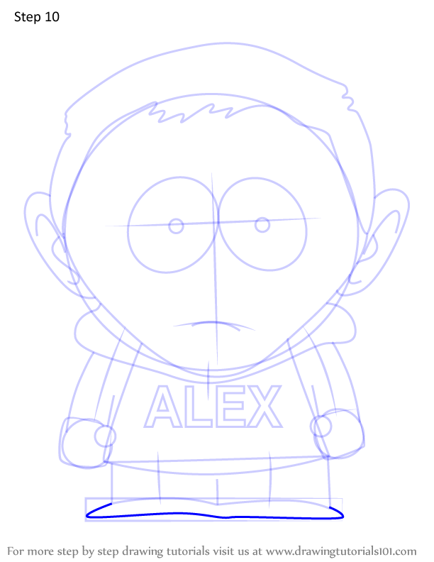 How to Draw Alex Glick from South Park (South Park) Step by Step | DrawingTutorials101.com