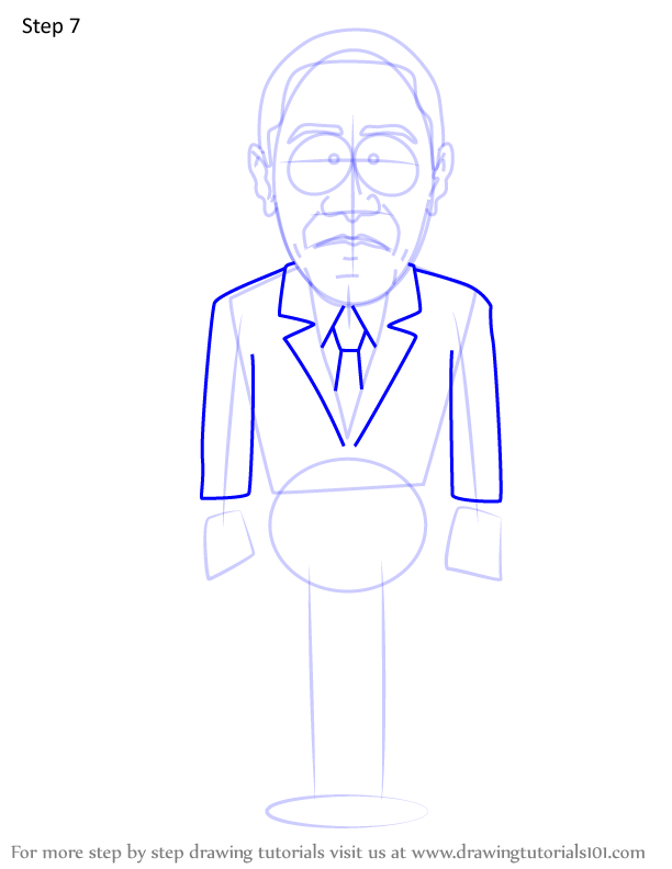 How to Draw Barack Obama from South Park (South Park) Step by Step ...