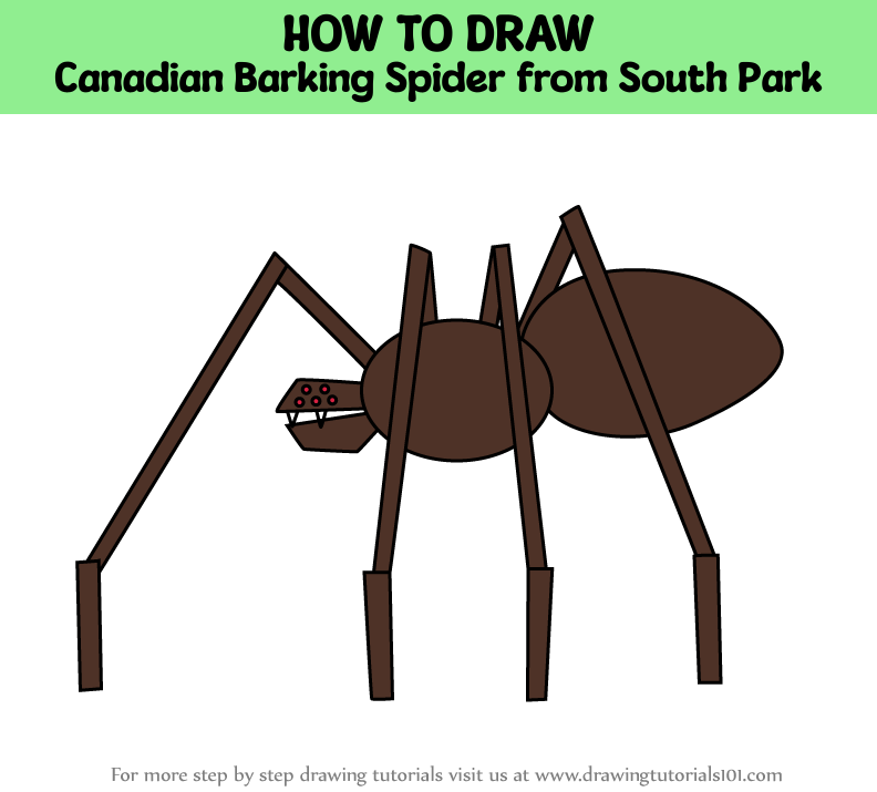 How to Draw Canadian Barking Spider from South Park (South Park) Step ...