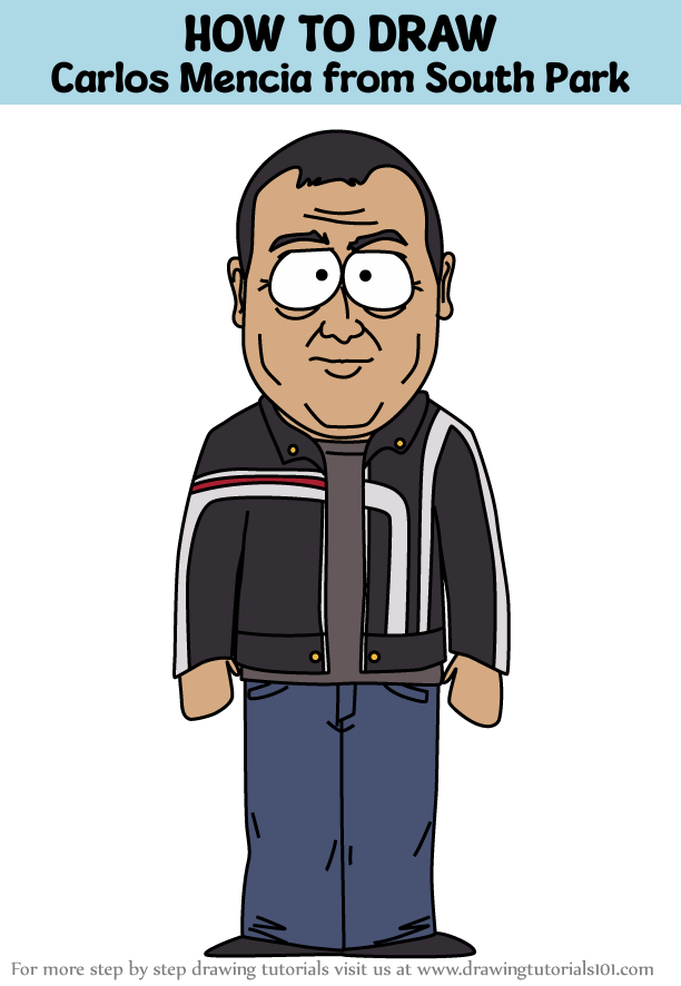 How to Draw Carlos Mencia from South Park (South Park) Step by Step ...