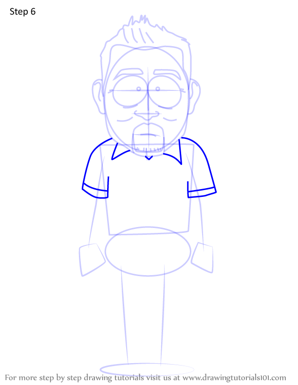 How to Draw Cesar Millan from South Park (South Park) Step by Step ...