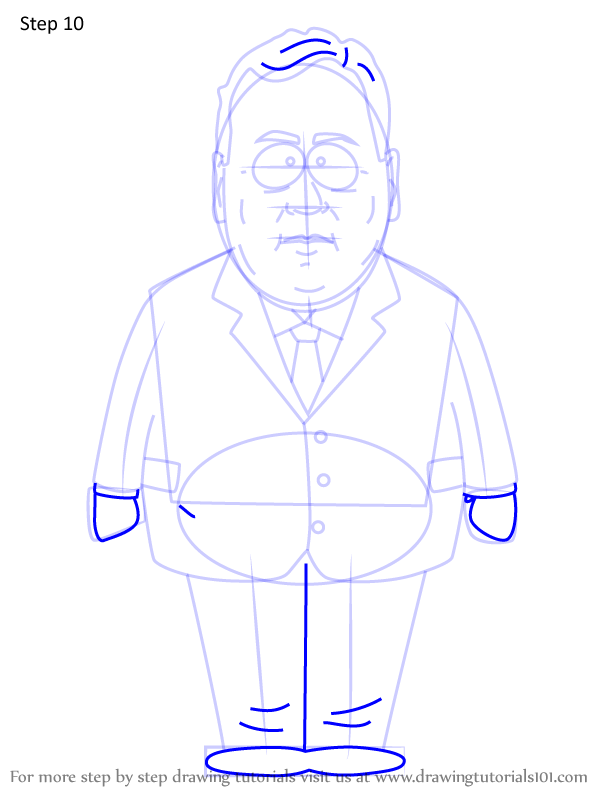 How to Draw Chris Christie from South Park (South Park) Step by Step ...