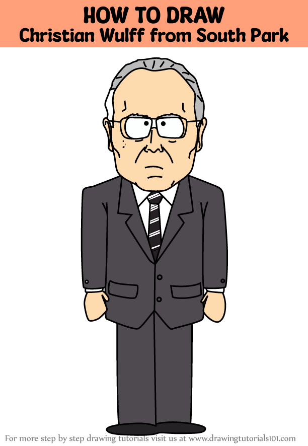 How to Draw Christian Wulff from South Park (South Park) Step by Step ...