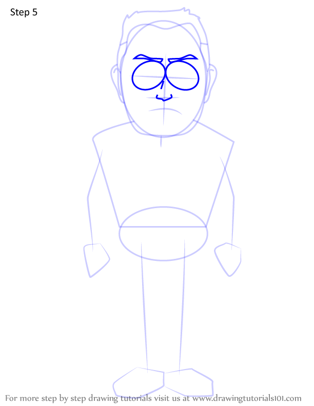 How to Draw Coach Miles from South Park (South Park) Step by Step ...
