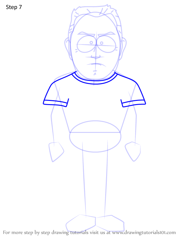 How to Draw Coach Miles from South Park (South Park) Step by Step ...