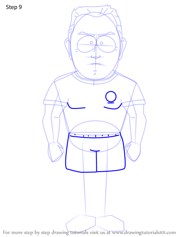 How to Draw Coach Miles from South Park (South Park) Step by Step ...