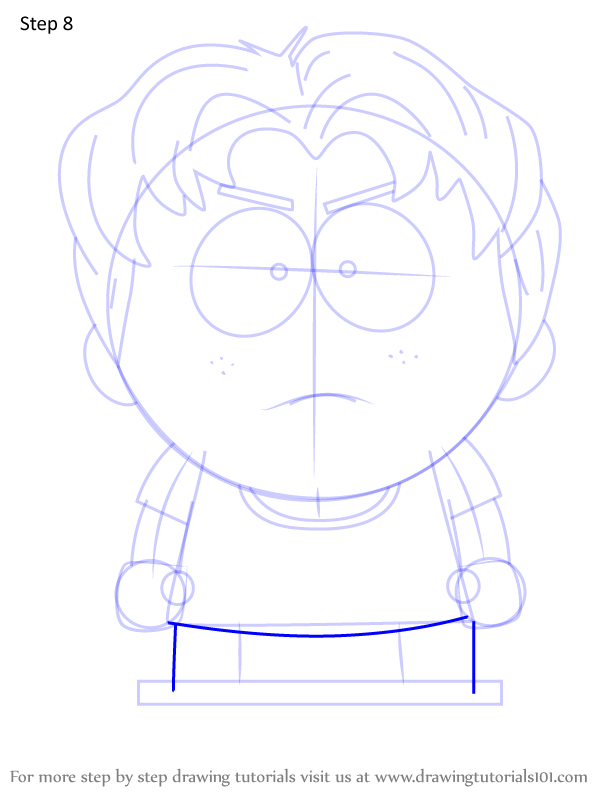 How to Draw Corey Lanskin from South Park (South Park) Step by Step | DrawingTutorials101.com