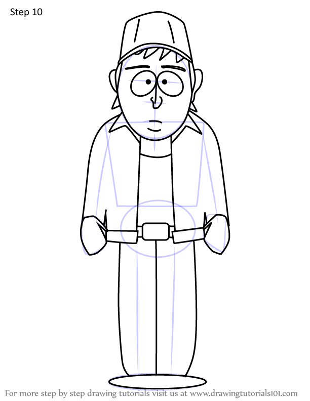 How to Draw Dwight Schultz from South Park (South Park) Step by Step ...