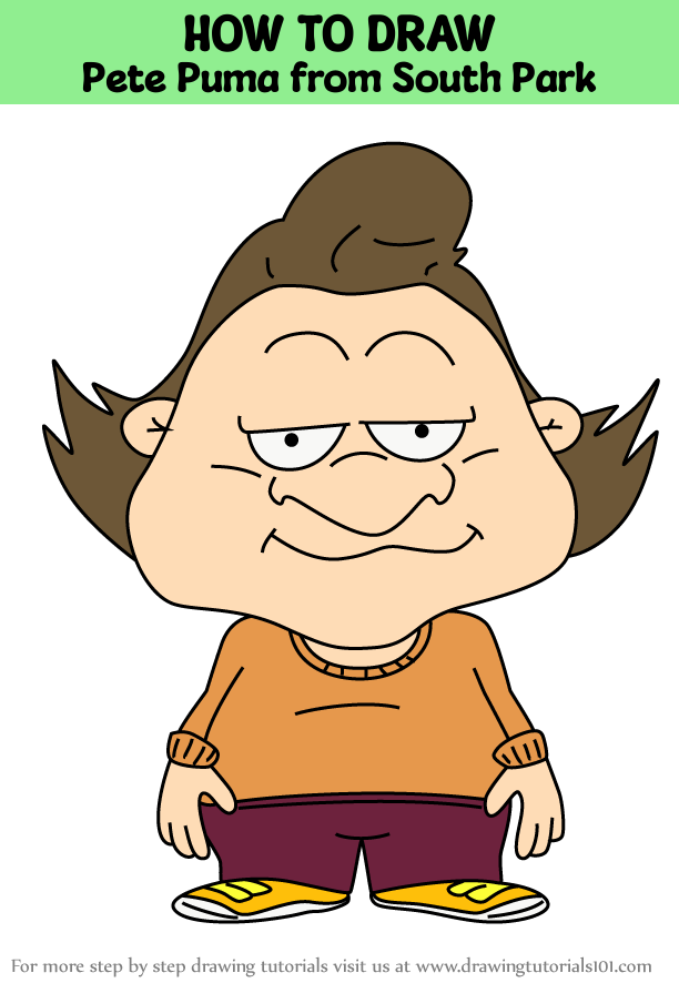 How to Draw Pete Puma from South Park (South Park) Step by Step ...