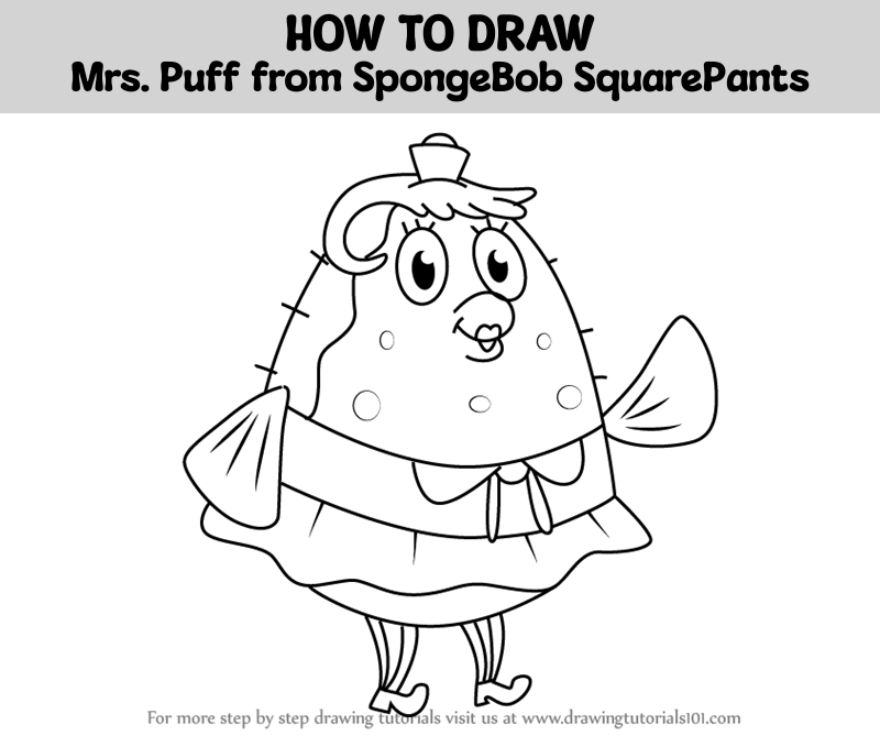 How to Draw Mrs. Puff from SpongeBob SquarePants (SpongeBob SquarePants ...