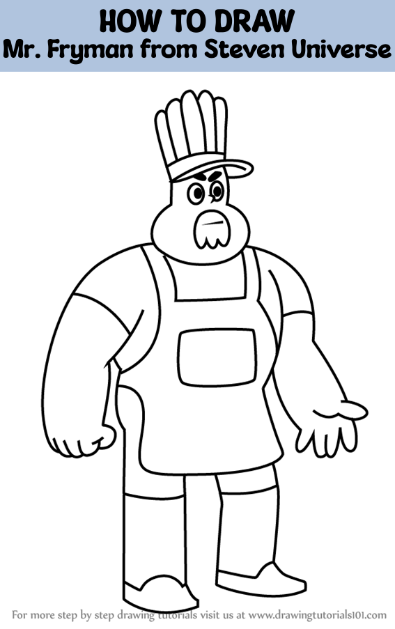 How to Draw Mr. Fryman from Steven Universe (Steven Universe) Step by ...