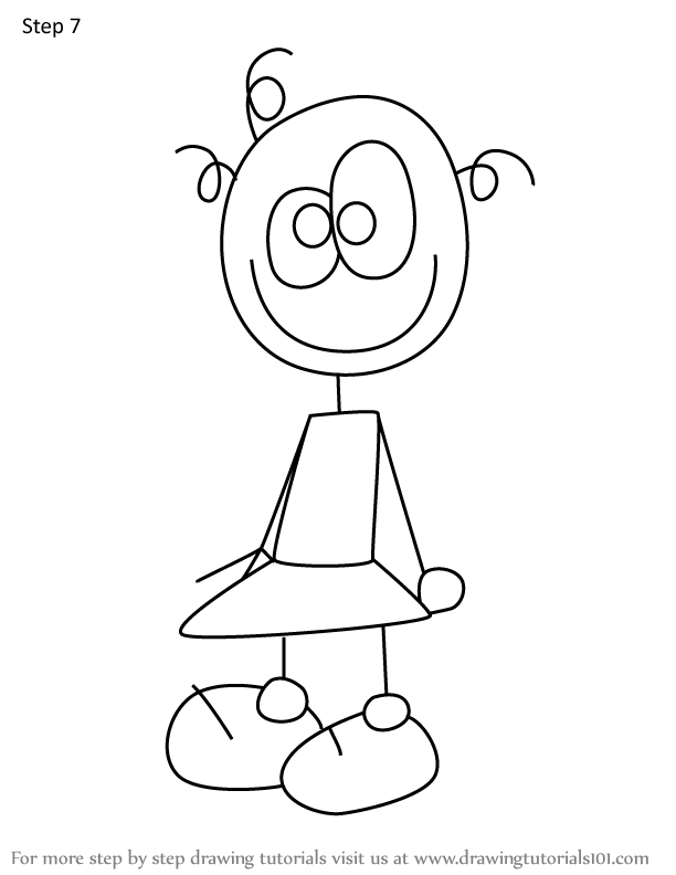 How to Draw Polly from Stickin' Around (Stickin' Around) Step by Step ...