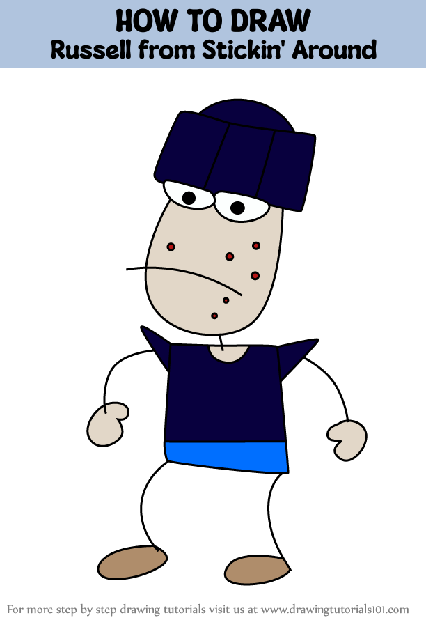 How to Draw Russell from Stickin' Around (Stickin' Around) Step by Step ...