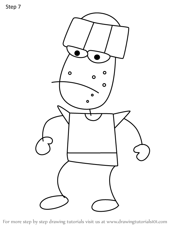 How to Draw Russell from Stickin' Around (Stickin' Around) Step by Step ...