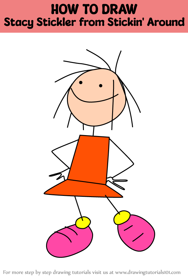 How to Draw Stacy Stickler from Stickin' Around (Stickin' Around) Step ...