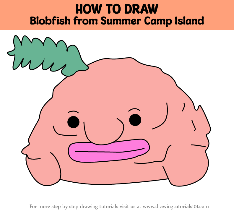How to Draw Blobfish from Summer Camp Island (Summer Camp Island) Step by Step ...