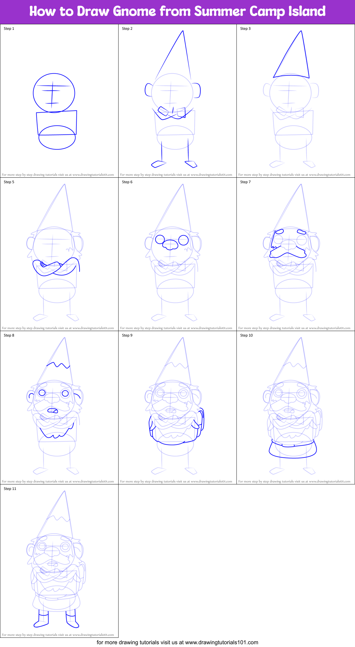 How to Draw Gnome from Summer Camp Island (Summer Camp Island) Step by ...