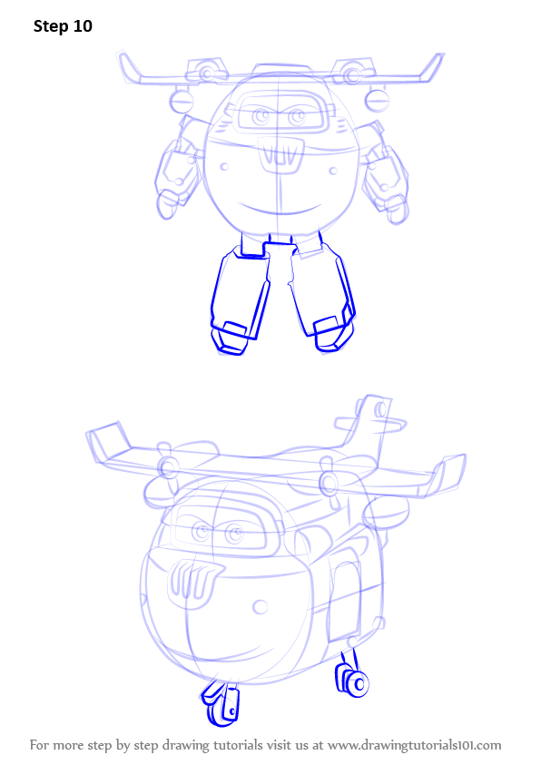 How to Draw Donnie from Super Wings (Super Wings) Step by Step ...