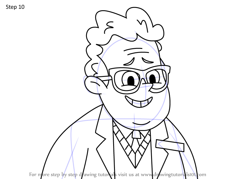How to Draw Museum Director from Supernoobs (Supernoobs) Step by Step ...