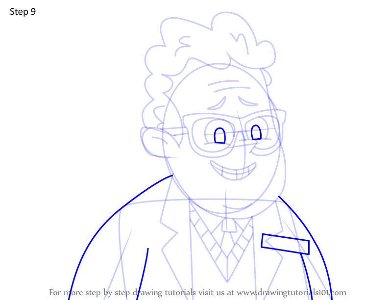 How to Draw Museum Director from Supernoobs (Supernoobs) Step by Step ...