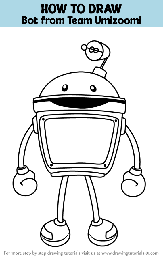 How to Draw Bot from Team Umizoomi (Team Umizoomi) Step by Step ...