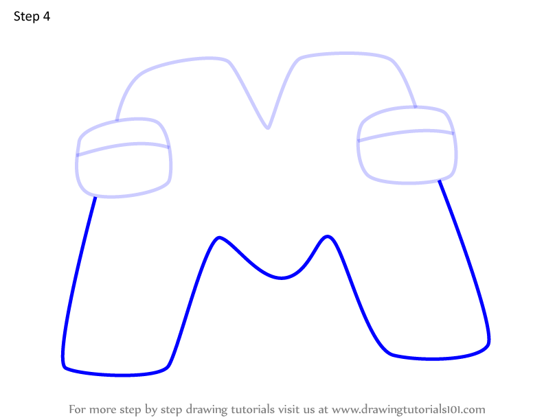 How to Draw M Uppercase from The Alphabet Lore (The Alphabet Lore) Step ...