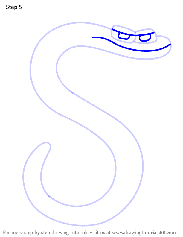 How To Draw A Snake In The Shape Of An S