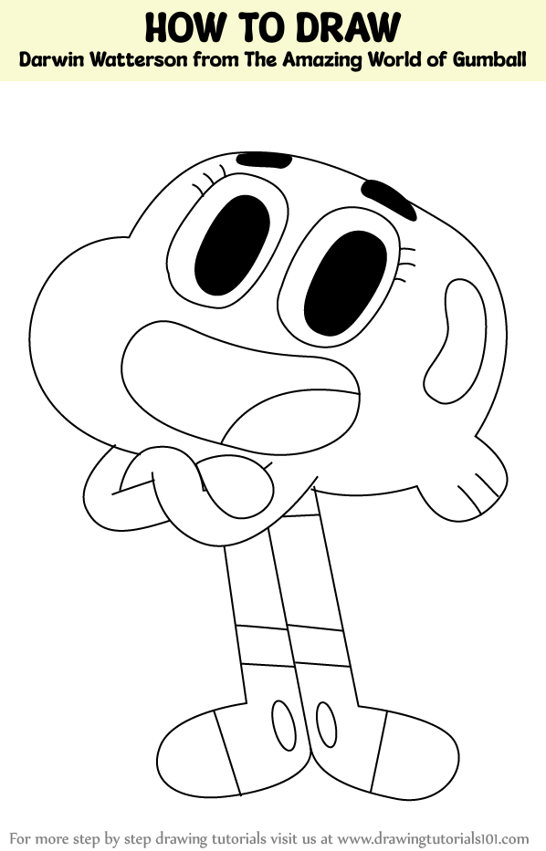 How to Draw Darwin Watterson from The Amazing World of Gumball (The Amazing World of Gumball ...