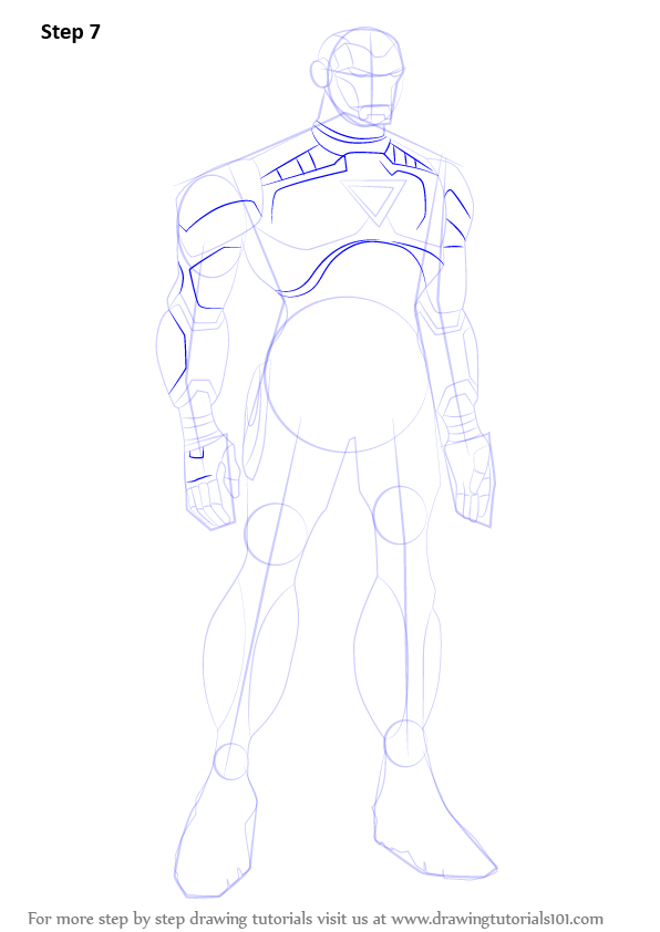 How to Draw Iron Man from The Avengers - Earth's Mightiest Heroes! (The ...