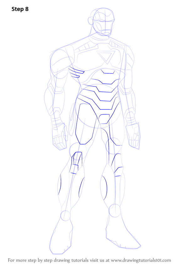 How to Draw Iron Man from The Avengers - Earth's Mightiest Heroes! (The ...