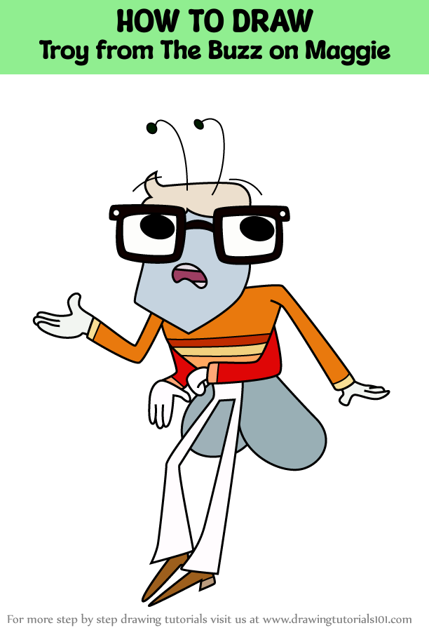 How to Draw Troy from The Buzz on Maggie (The Buzz on Maggie) Step by ...