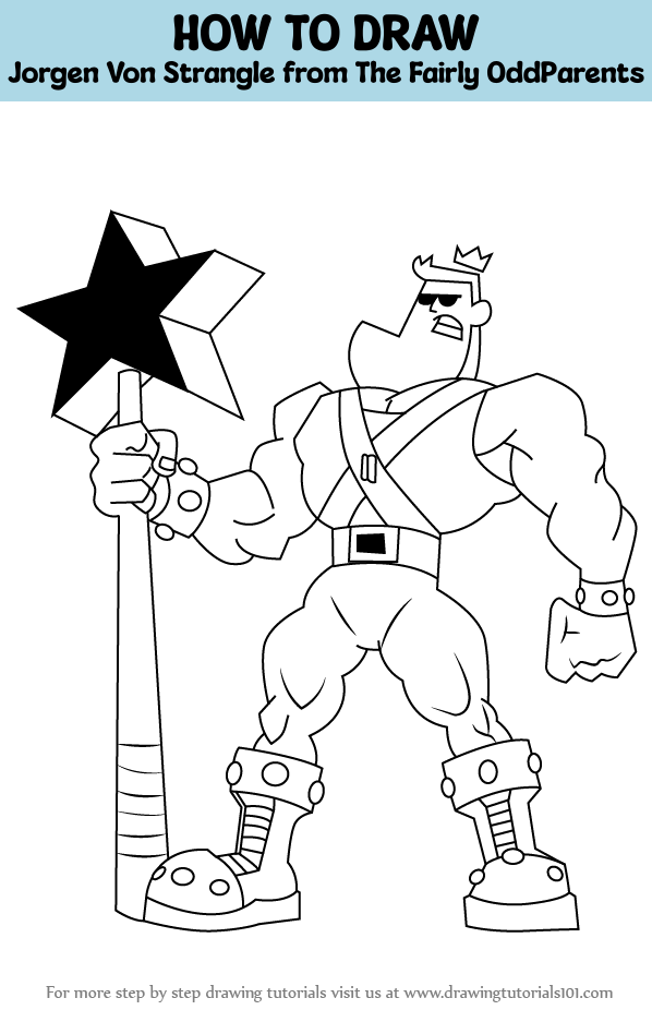 How to Draw Jorgen Von Strangle from The Fairly OddParents (The Fairly ...