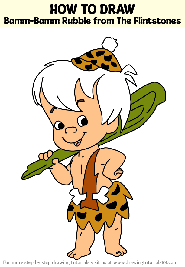 How to Draw Bamm-Bamm Rubble from The Flintstones (The Flintstones ...